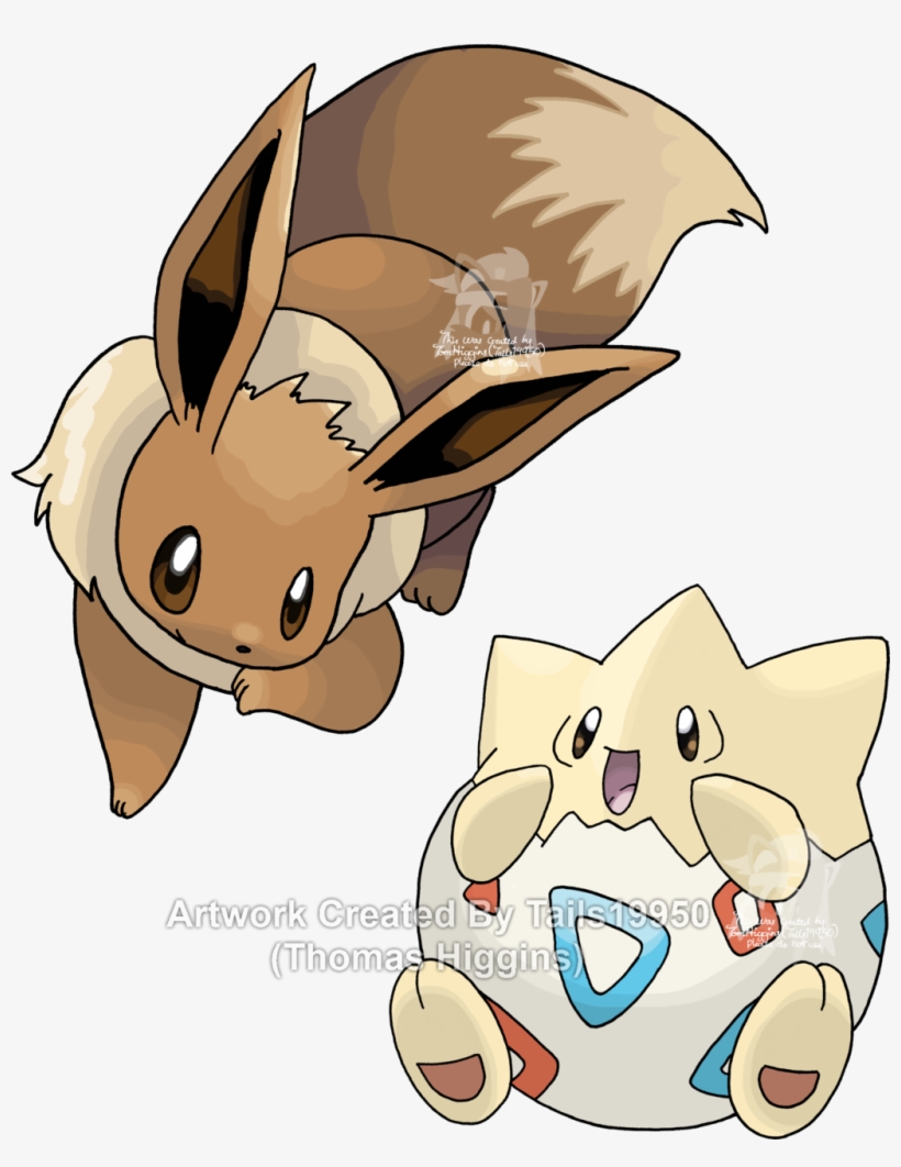 Pokemon Togepi And Eevee - 1024x1277 PNG Download - PNGkit