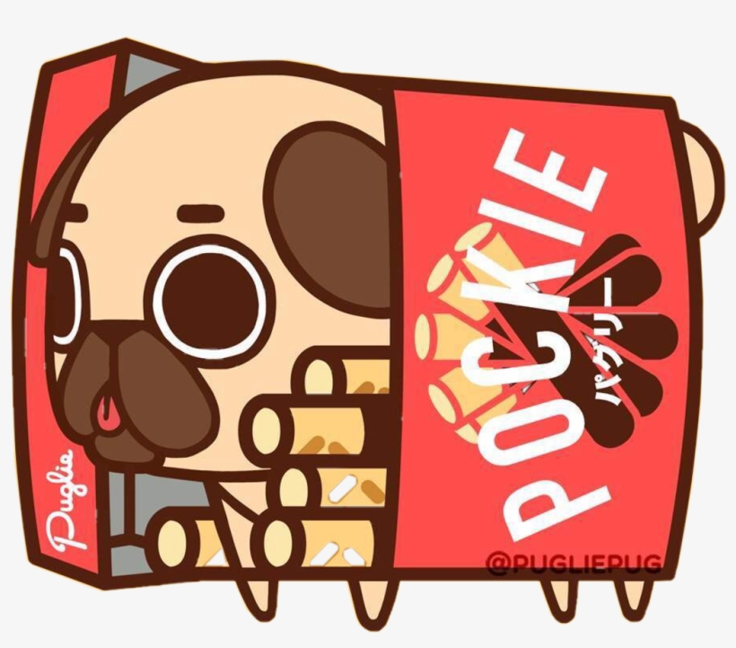 Download Transparent Pug Sticker - Puglie Pug - PNGkit