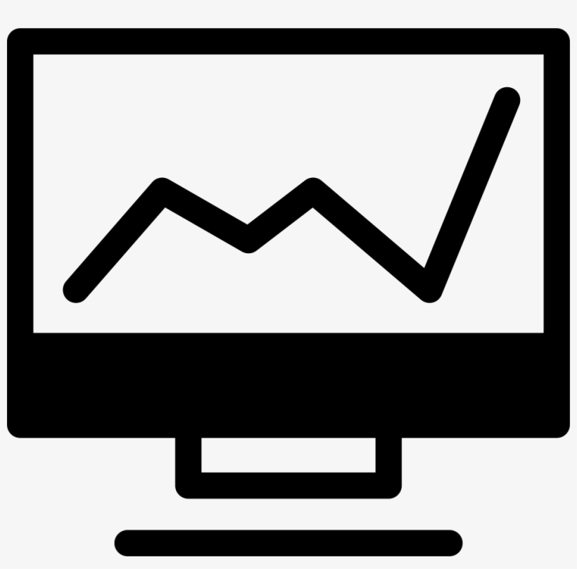 Line Graphic On A Computer Monitor In A Circle Comments - Computadora ...