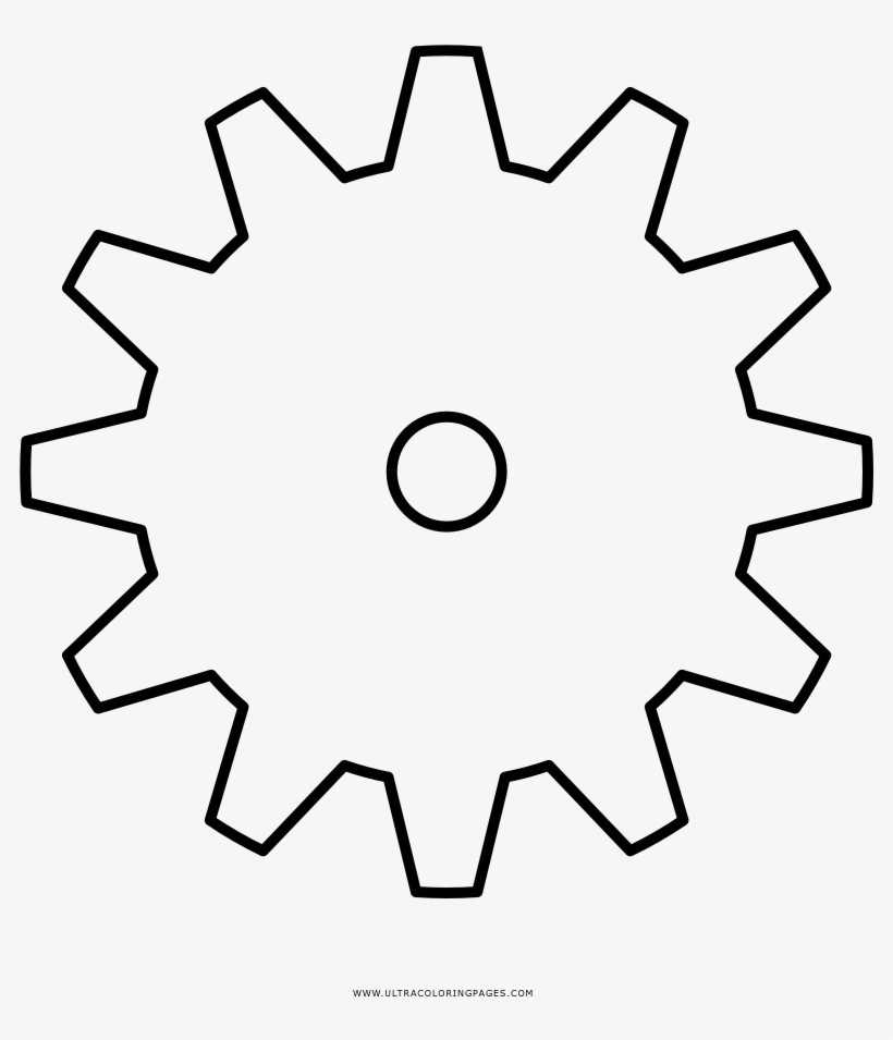 Cogwheel Coloring Page - 1000x1000 PNG Download - PNGkit