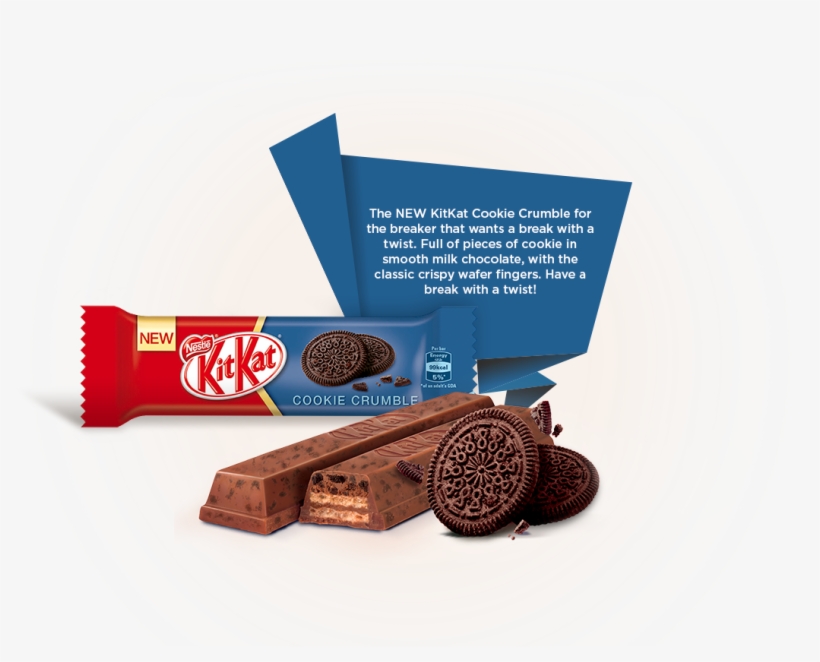 #breakwithatwist - Nestle Kit Kat Cookie Crumble - 1053x799 PNG ...