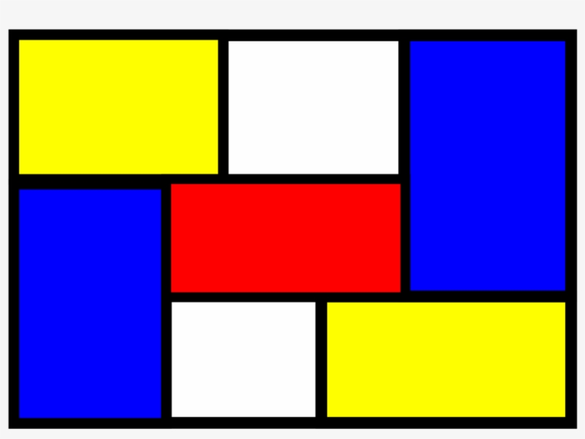 Composition Ii In Red, Blue, And Yellow Painting Abstract - Mondrian ...