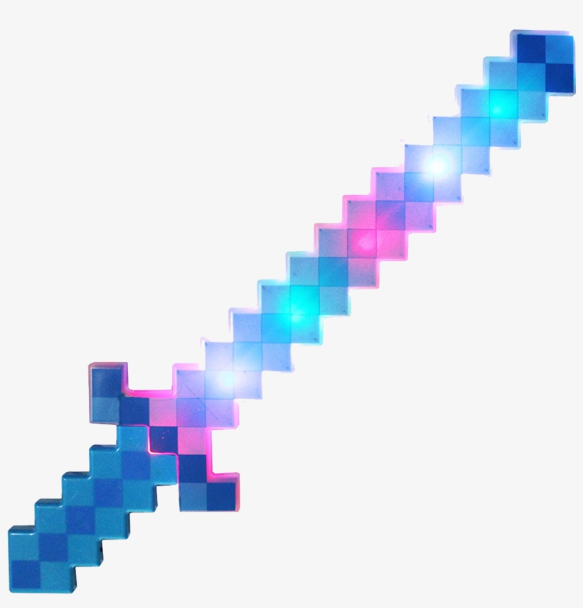 Download Transparent Fun Central 1 Pc 24 Inch Light Up Blue Pixel Sword ...