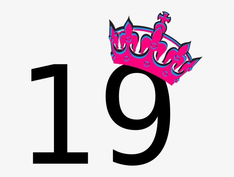 Pink Tilted Tiara And Number 19 Clip Art At Clkercom - 18 Clipart ...