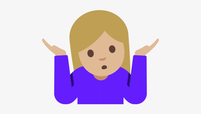 Free Png Emoji Shrug Woman Png Images Transparent - Shrug Emoji Android ...