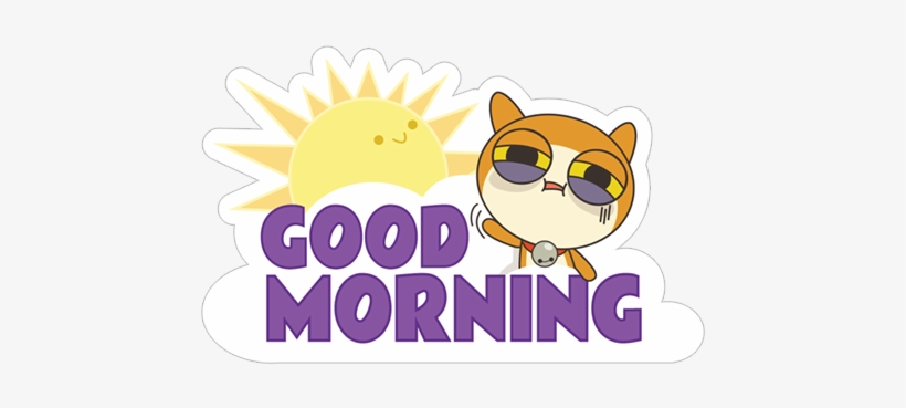 Good Morning Sticker - Sticker - 490x317 PNG Download - PNGkit
