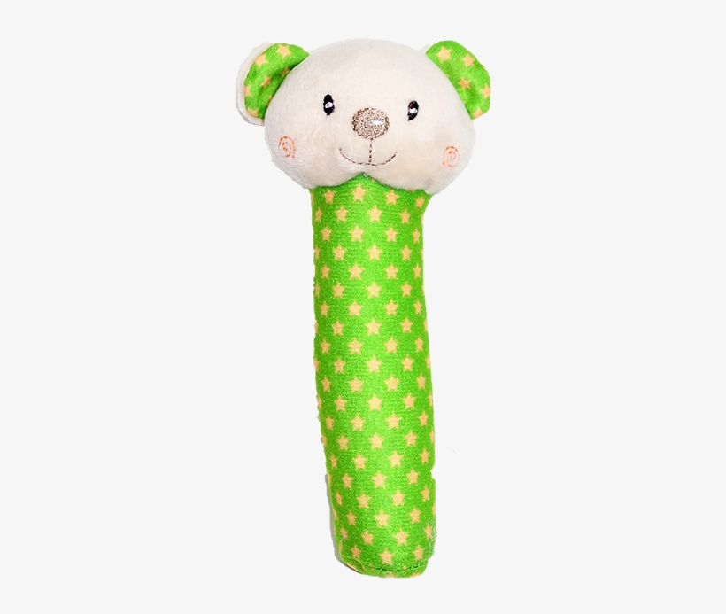 Download Transparent Baby Rattle Green Bear - Animal Figure - PNGkit
