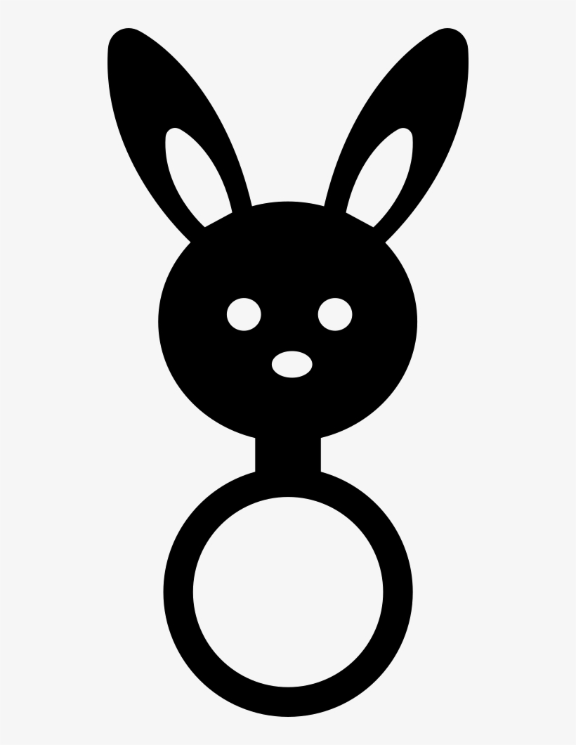 Download Transparent Baby Rattle With Bunny Head Shape Comments - Never ...