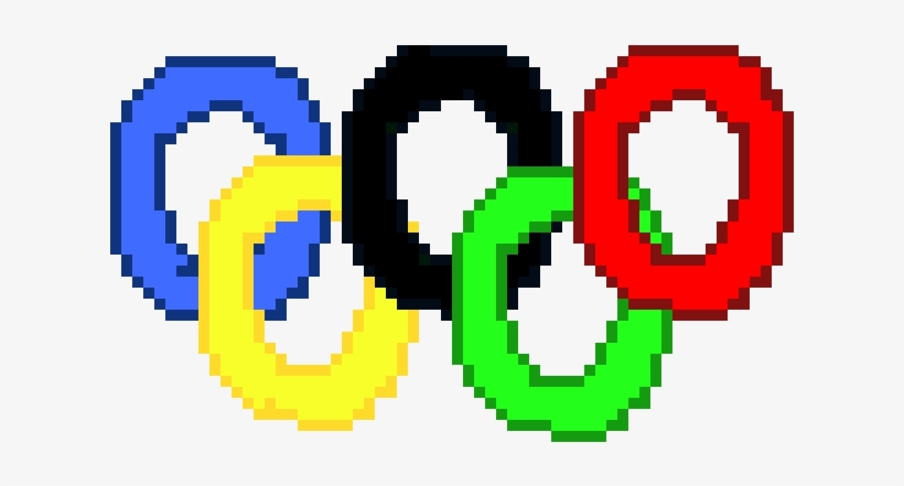 Olympic Rings - Pixel Art - 700x370 PNG Download - PNGkit