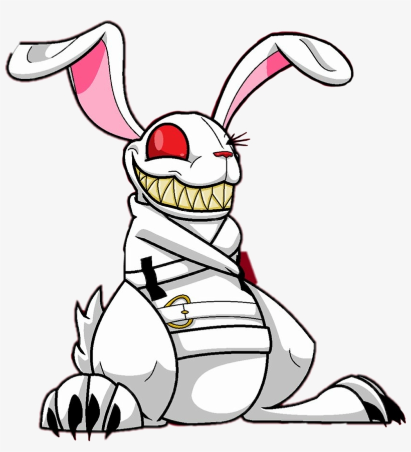 Download Transparent Psycho Sticker - Rabbit In Straight Jacket - PNGkit