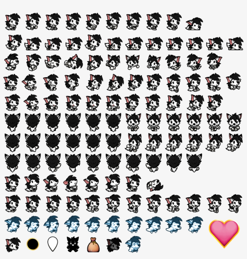 Stripes Spelunky Spritesheet - Spelunky - 1024x1024 PNG Download - PNGkit