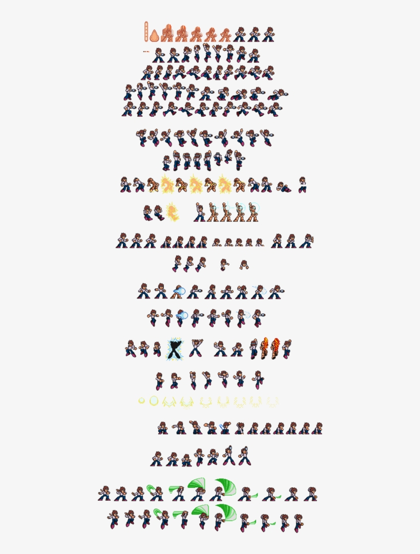 Photo Broil X1 Style Sprite Sheet Color Separation - Megaman X Snes ...