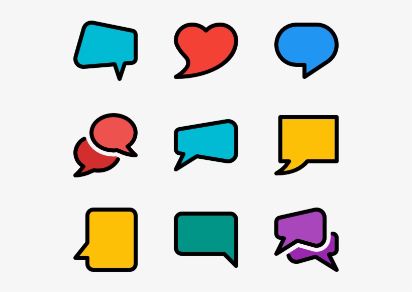 Speech Bubbles - 600x564 PNG Download - PNGkit