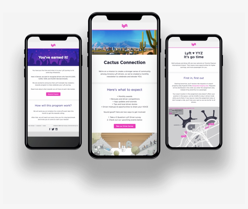 Lyft Emails Built With Stensul - Iphone - 1600x1271 PNG Download - PNGkit