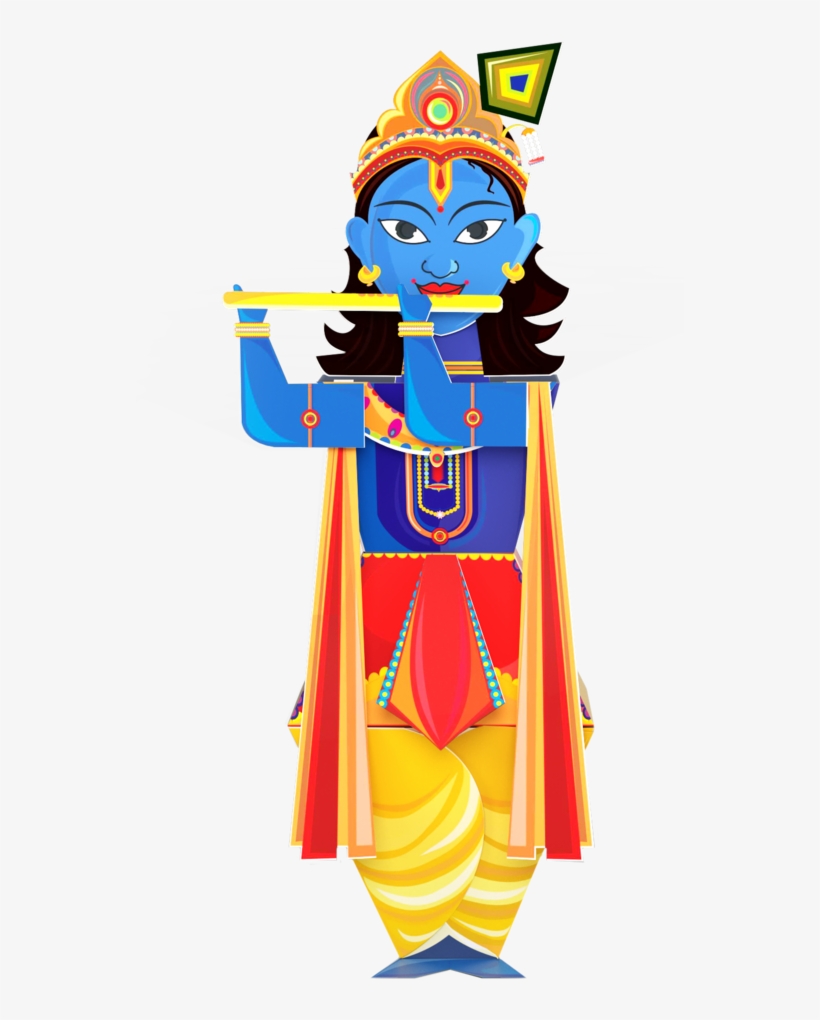 3d Diy Krishna - Krishna Paper Craft - 550x1024 PNG Download - PNGkit