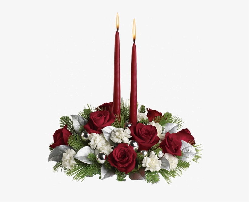 Candel - Flower Arrangements Christmas Ideas - 525x613 PNG Download ...