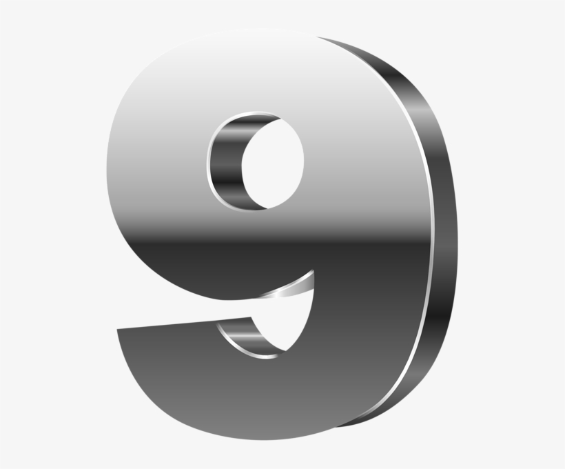 Number Nine 3d Silver Png Clip Art Image - Silver Numbers Png - 513x600 ...