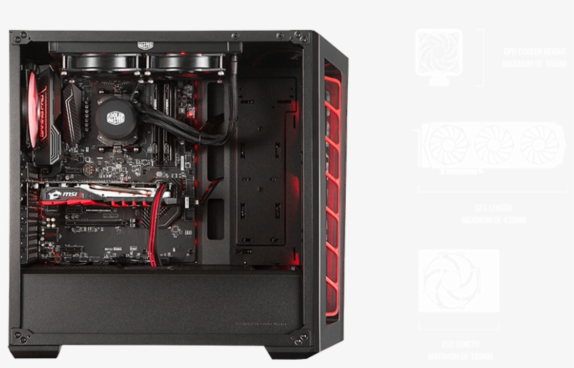 The Masterbox Mb520 Case Supports Cpu Coolers Up To - Cooler Master ...
