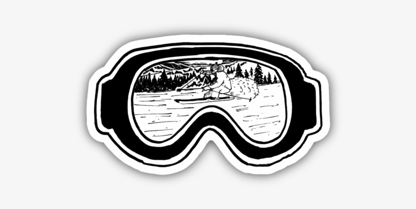 Ski Goggles Sticker - Illustration - 600x600 PNG Download - PNGkit