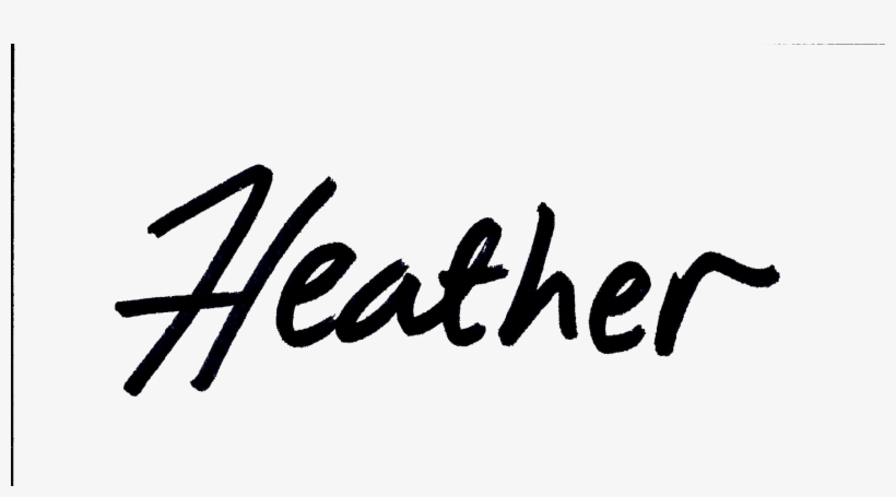 Heather Signed Name - Calligraphy - 1764x894 PNG Download - PNGkit