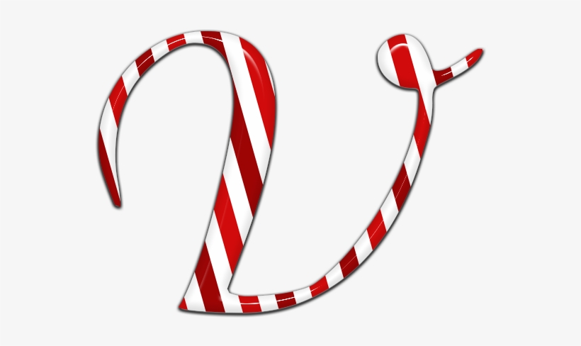 Candycane Letter V Text Candy 1488240 - Illustration - 2000x2000 PNG ...