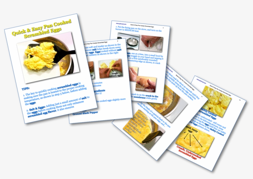 Pan Cooked Scrambled Eggs Picture Book Recipe Pages - Scrambled Egg ...