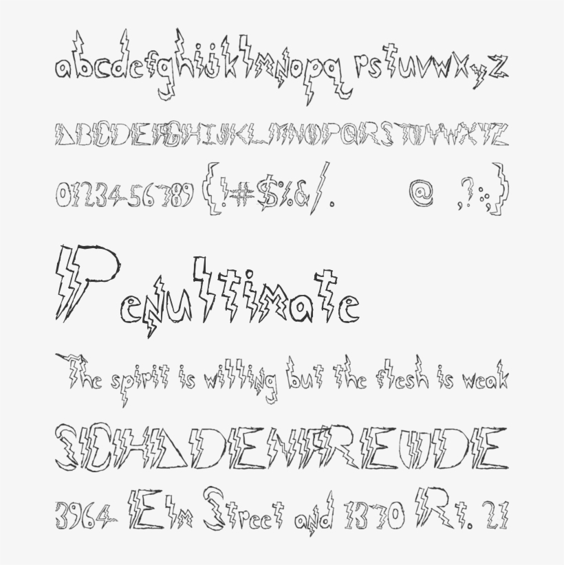 Lightning Strike - Handwriting - 660x742 PNG Download - PNGkit