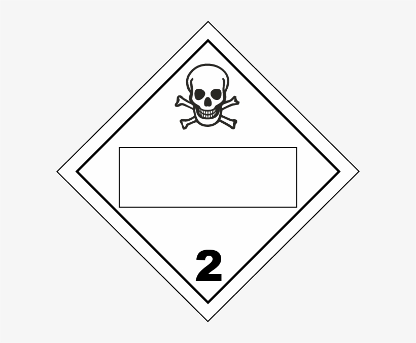 Blank Toxic Gas Class 2 Placard - Imdg Code Class 2 - 600x596 PNG ...