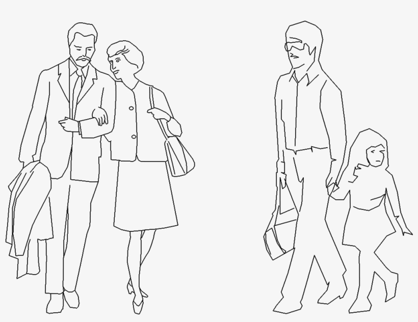 Download Transparent Figure Elevation - Line Art - PNGkit