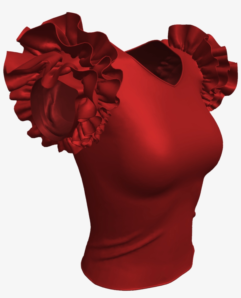 Butterfly Sleeves Shirt Marvelous Designer 3d Garments - Ruffle Collar ...