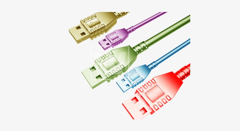 Colorful Usb Cables - Usb Cables Png - 550x368 PNG Download - PNGkit