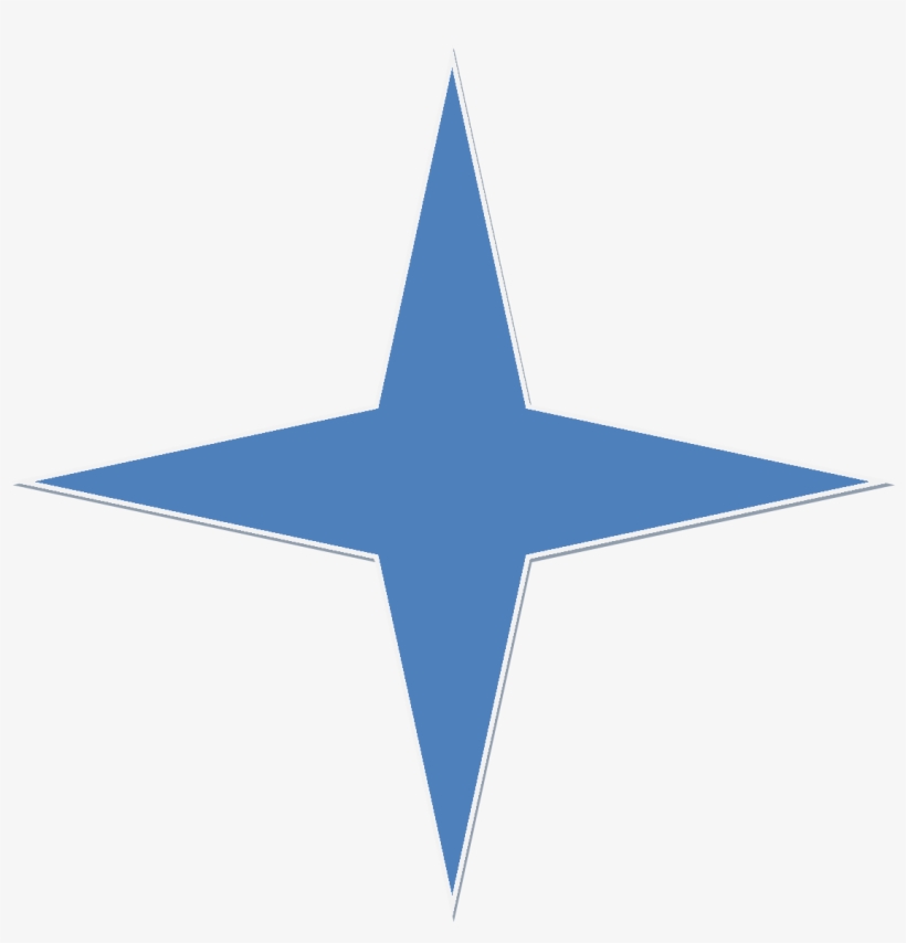 Download Transparent Blue 4 Point Star - Wikimedia Commons - PNGkit