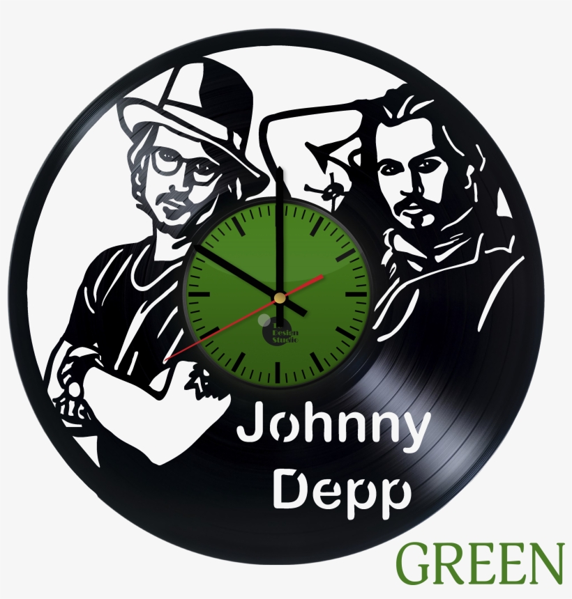 Who, If Not Johnny Depp - Vinyl Clock Johnny Depp - 4016x4016 PNG ...