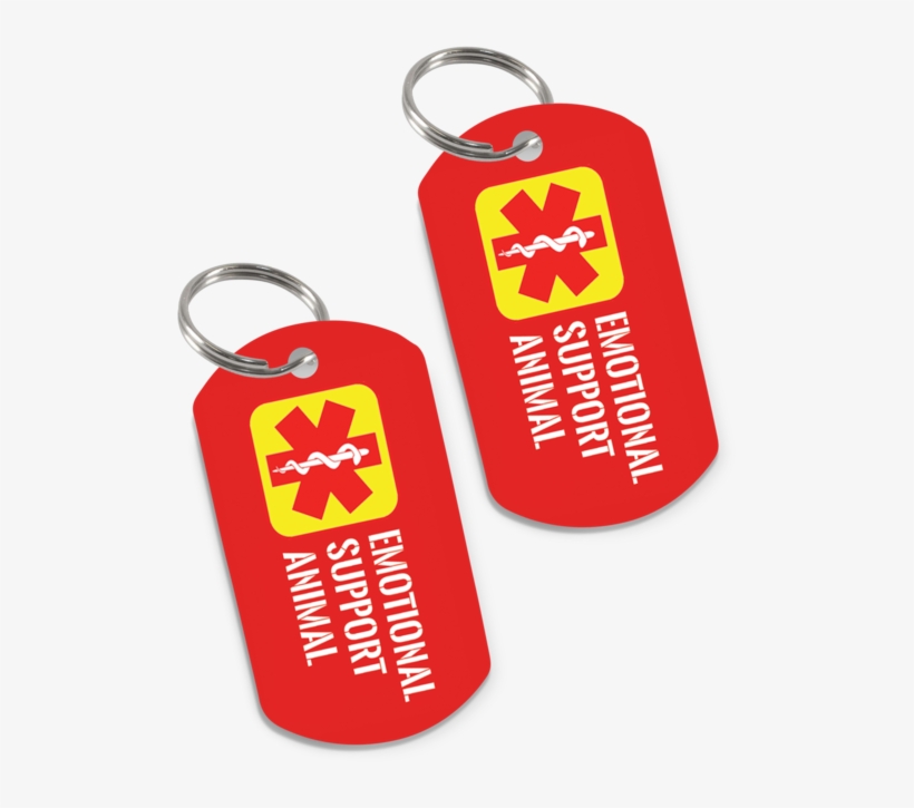 High Quality Emotional Support Animal Id Tag (2 Tags - Keychain ...