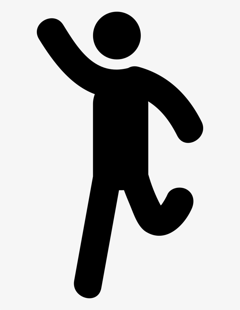 Running Man With Raised Arm Comments - 570x980 PNG Download - PNGkit