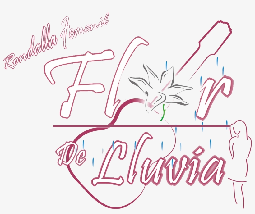 Flor De Lluvia Fem - Calligraphy - 1432x1136 PNG Download - PNGkit
