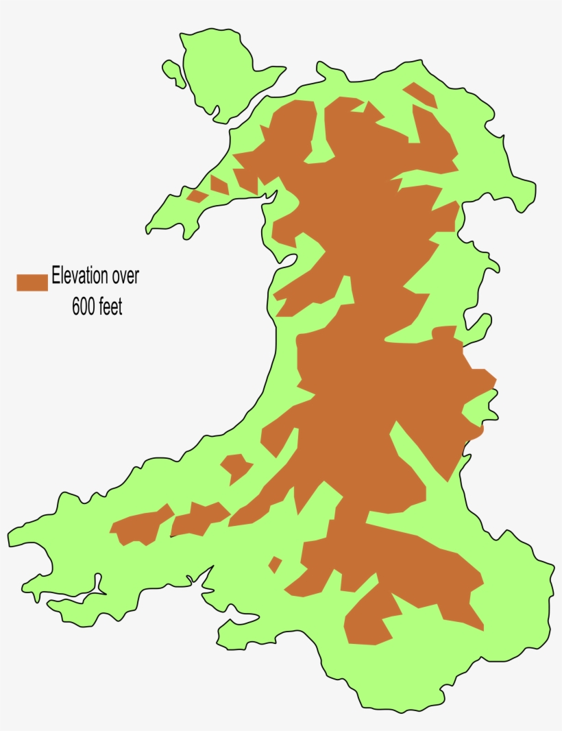 Download Transparent Open - Wales Elevation Map - PNGkit
