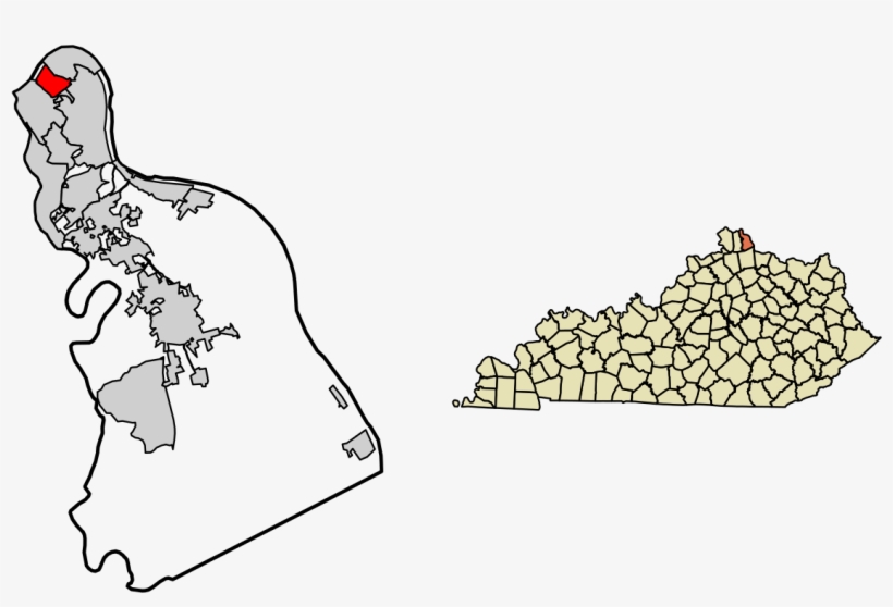 Download Transparent Bellevue Kentucky Wikipedia - Map Of Kentucky - PNGkit