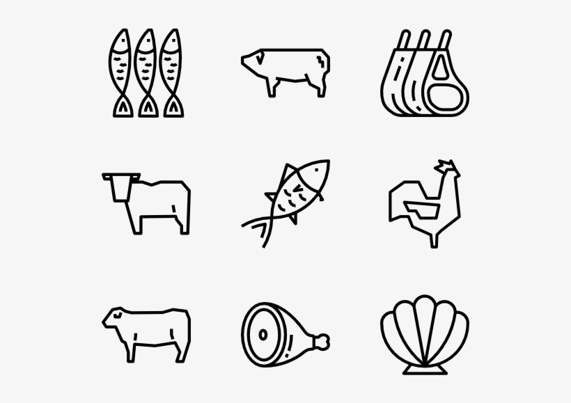 Animals And Food - Drawing - 600x564 PNG Download - PNGkit