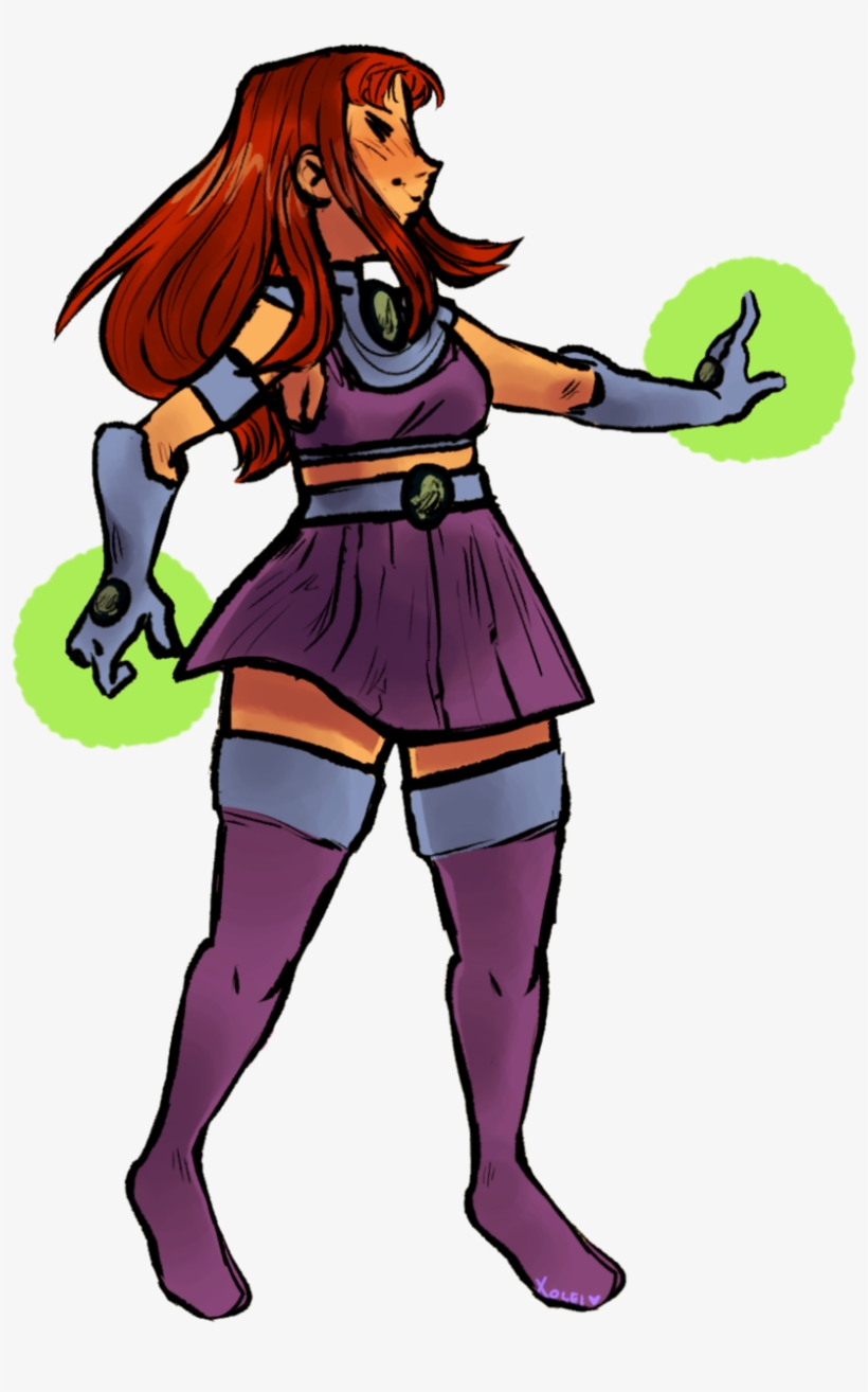 Made This Cute Starfire Print Https - Cartoon - 1280x1280 PNG Download ...
