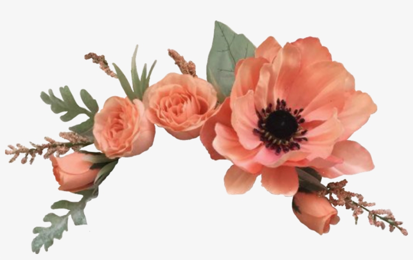 Download Transparent Flowers Sticker - Flower Crown Png Roses - PNGkit
