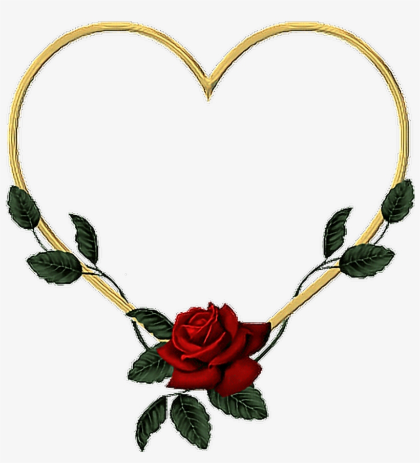 Goldheart Gold Heart Rose Vines Leaves Flower Wreath - Heart ...