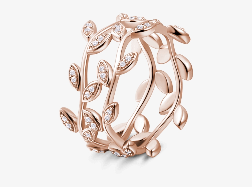 Double Vines Ring Rose Gold - Engagement Ring - 800x800 PNG Download ...