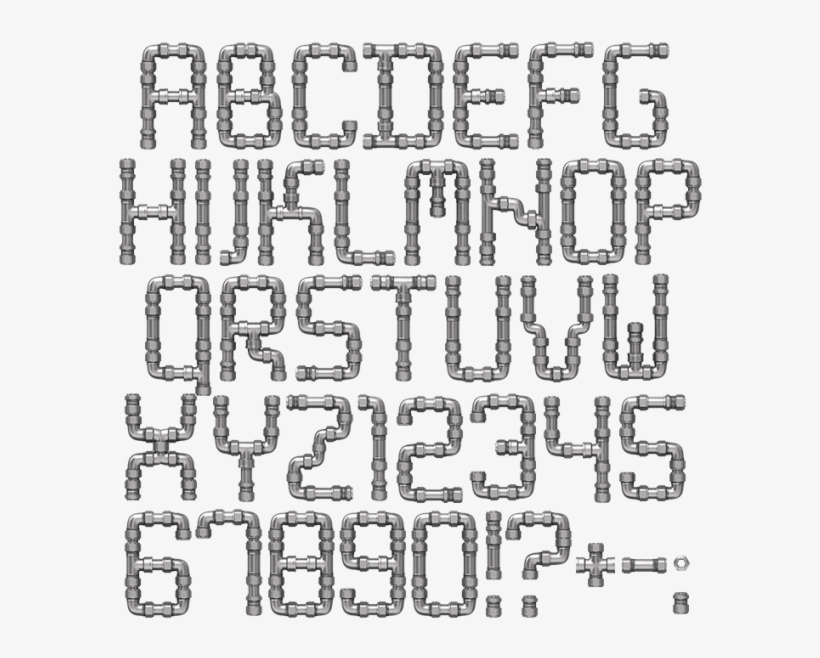 Pipe Font - 595x593 PNG Download - PNGkit