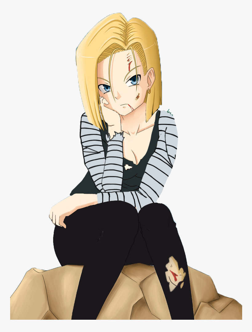 1884931 - Android 18 Ripped Clothes - 755x1057 PNG Download - PNGkit