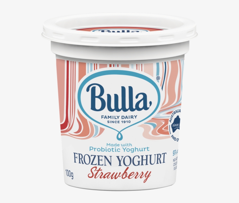 Bulla Frozen Yoghurt Cup Strawberry 100g - 566x640 PNG Download - PNGkit
