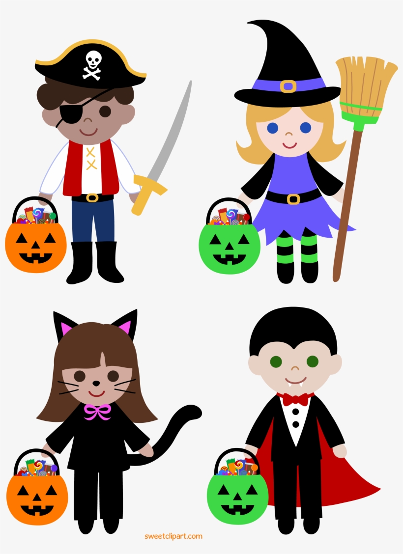 Trick Or Treat Clipart - Clip Art Halloween Trick Or Treaters ...