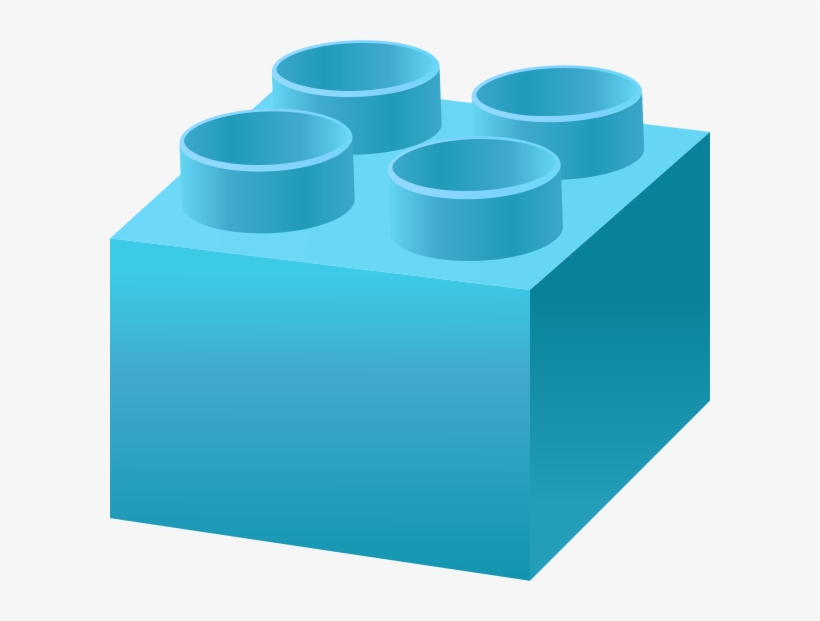 Lego Brick Light Blue - Blue Lego Brick Vector - 600x541 PNG Download ...