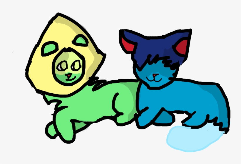 Peridot And Lapis As Cats - Cartoon - 1280x720 PNG Download - PNGkit