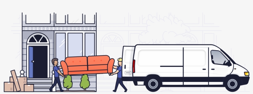 Luggers Moving Home - Cartoon - 2222x720 PNG Download - PNGkit